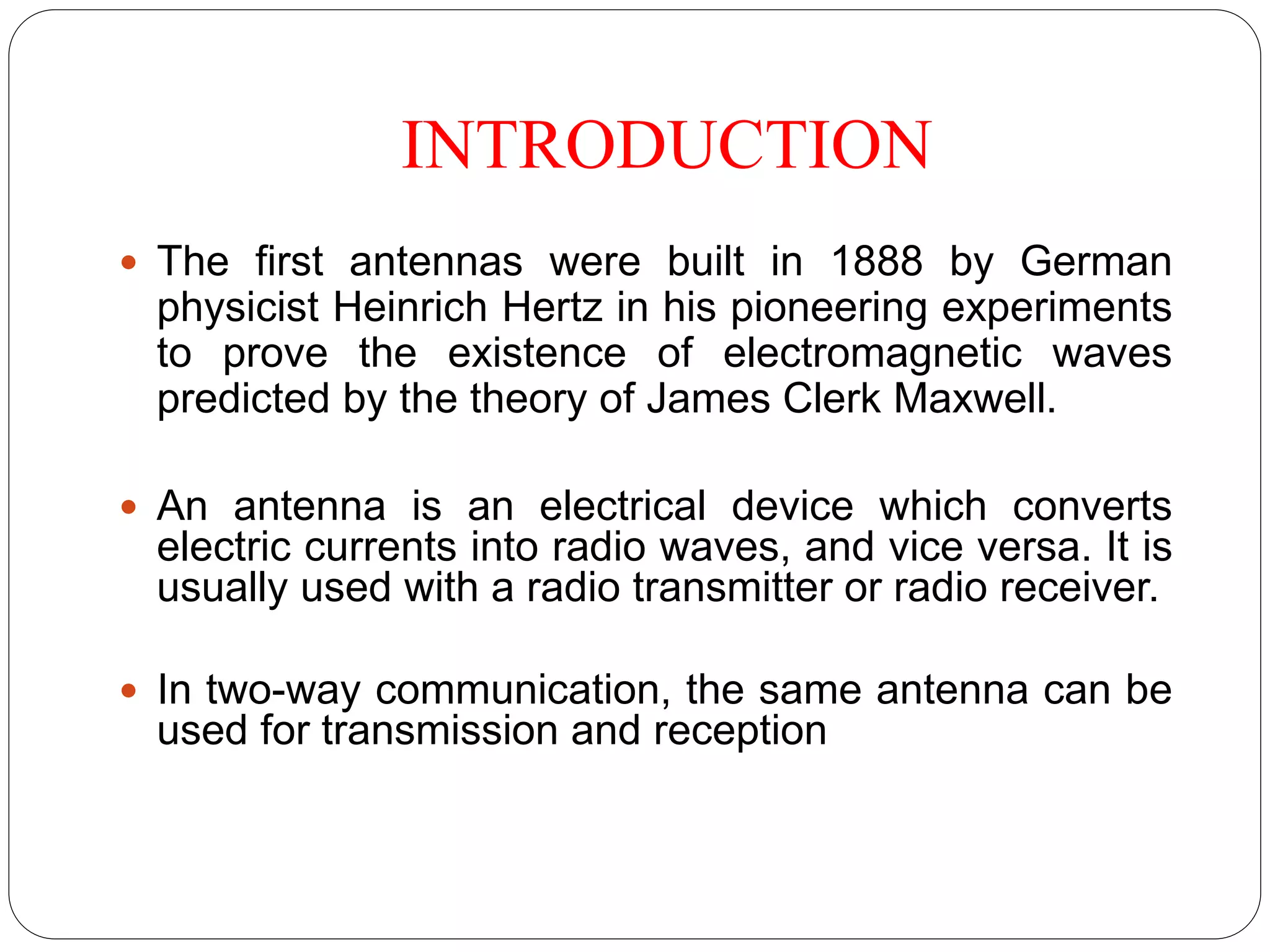 ANTENNA AND ITS TYPES | PPTX