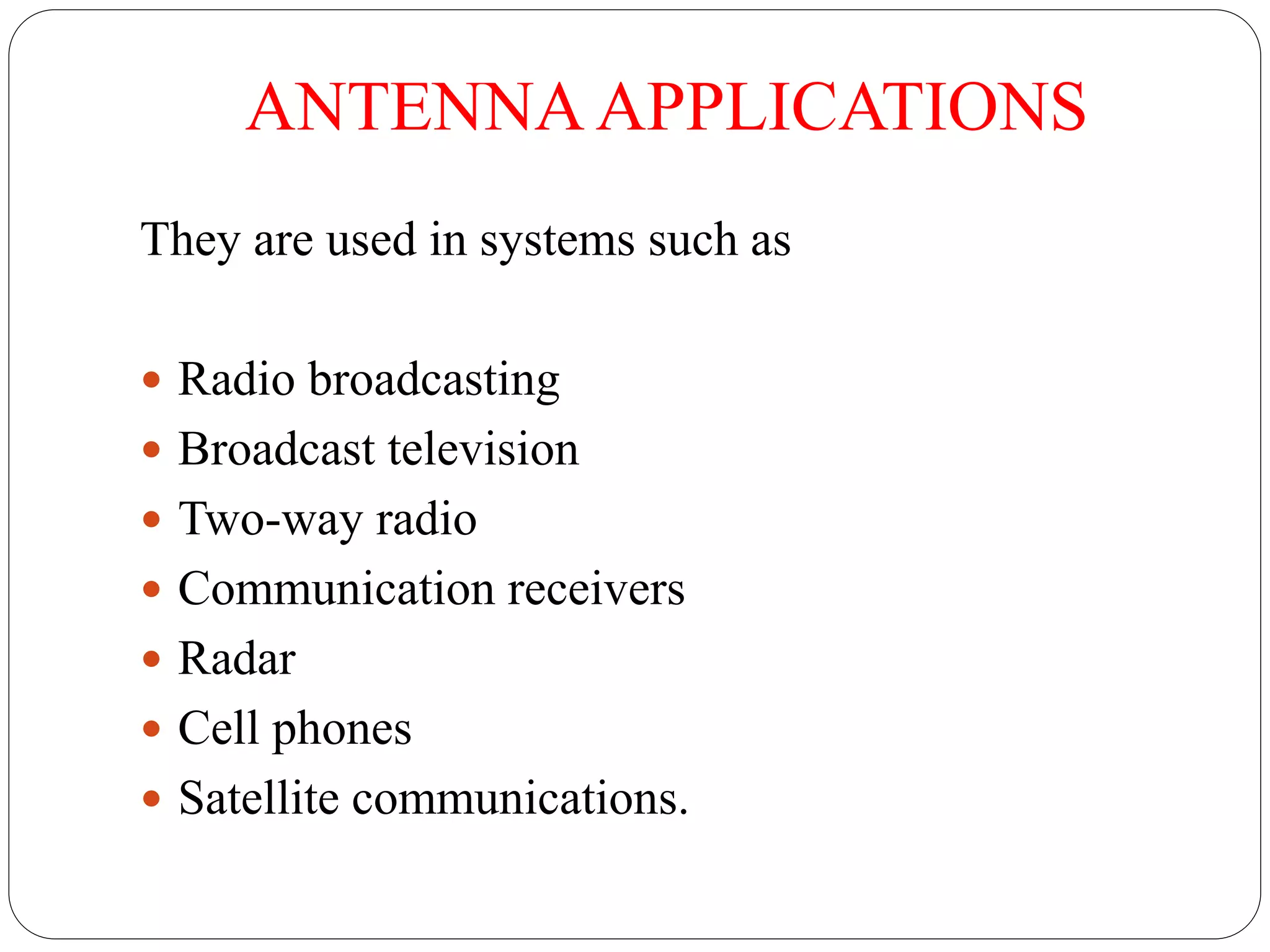 ANTENNA AND ITS TYPES | PPTX