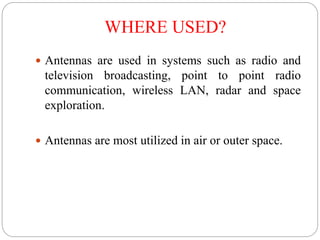 ANTENNA AND ITS TYPES | PPTX