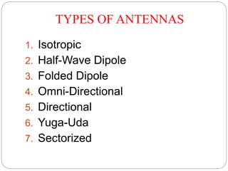 ANTENNA AND ITS TYPES | PPTX