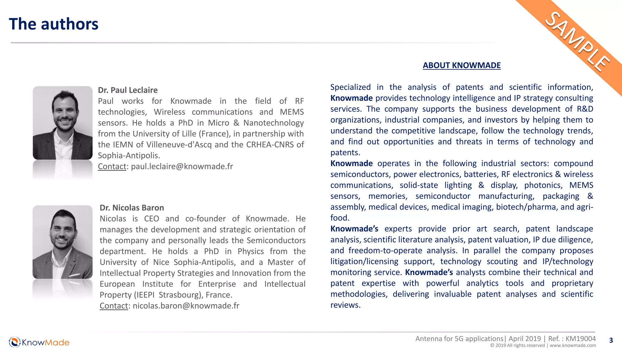 Antenna for 5G patent landscape 2019 sample | PPT