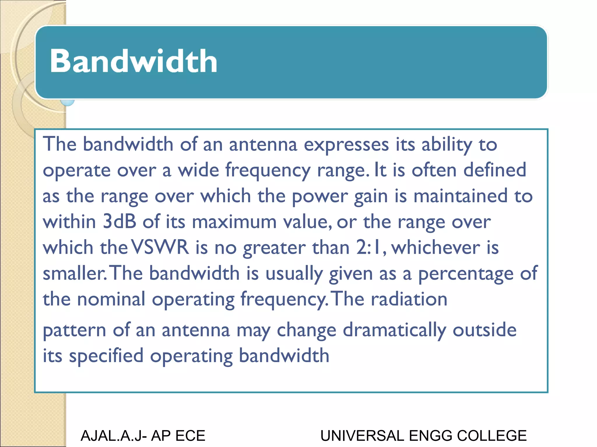 Antenna PARAMETERS | PPT