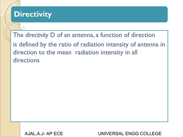 Antenna PARAMETERS | PPT | Physics | Science