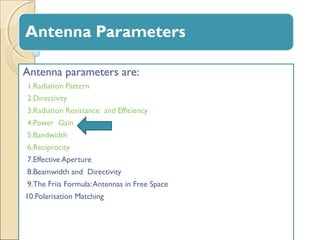 Antenna PARAMETERS | PPT