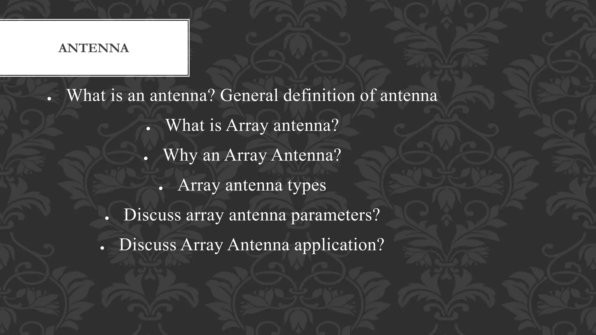 Antenna array | PPT
