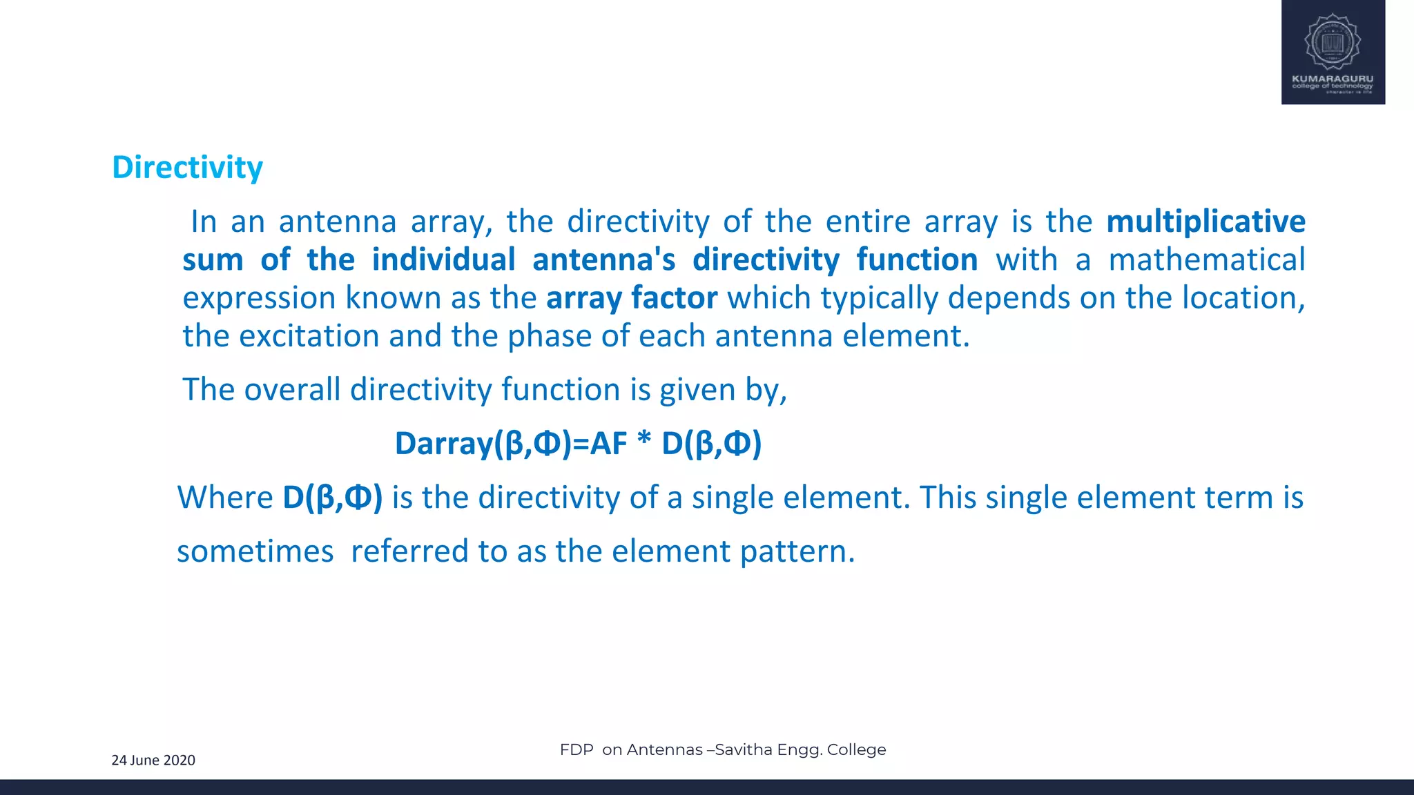 Antenna array | PPTX