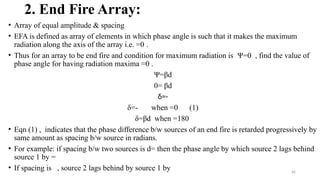 Antenna Arrays Modified power point presentation | PPTX