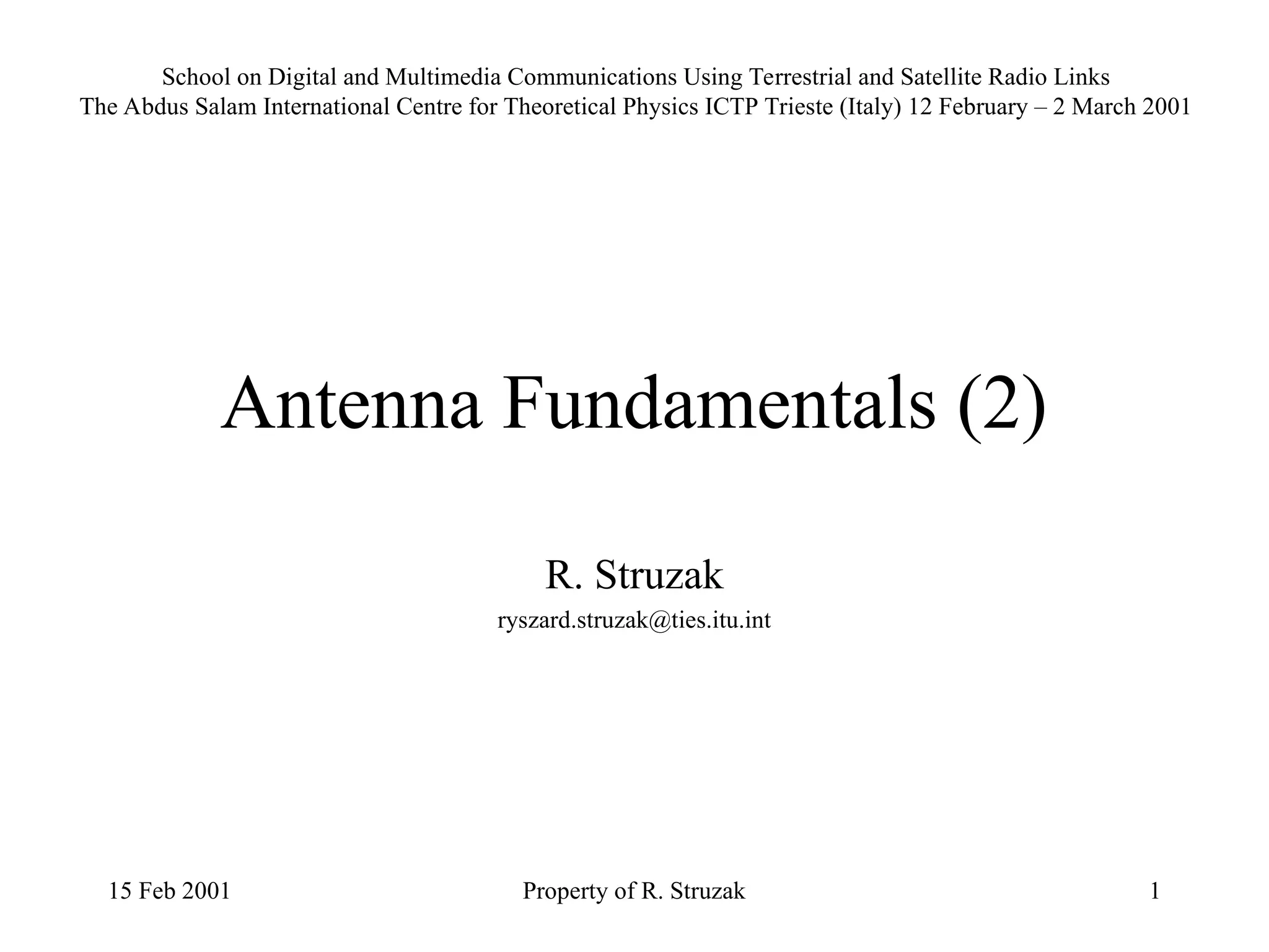 Antenna Basics presentation for engineers | PPT