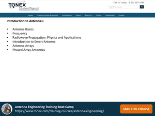 Antenna Engineering Training Boot Camp | PPT