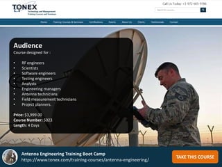 Antenna Engineering Training Boot Camp | PPTX