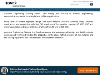 Antenna Engineering Training Boot Camp | PPTX