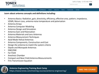Antenna Engineering Training Boot Camp | PPT