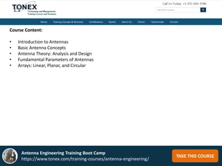 Antenna Engineering Training Boot Camp | PPT