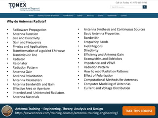 Antenna Engineering Training ,Theory, Analysis and Design | PPTX
