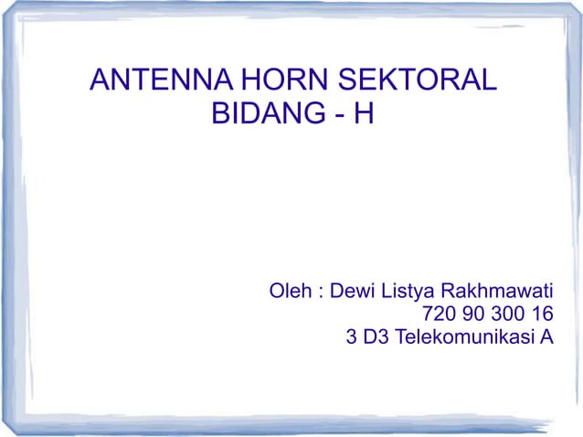 antenna horn-H1.ppt