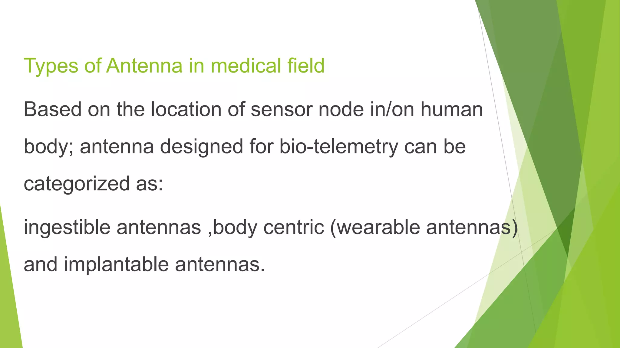Antenna in medical applications.pptx