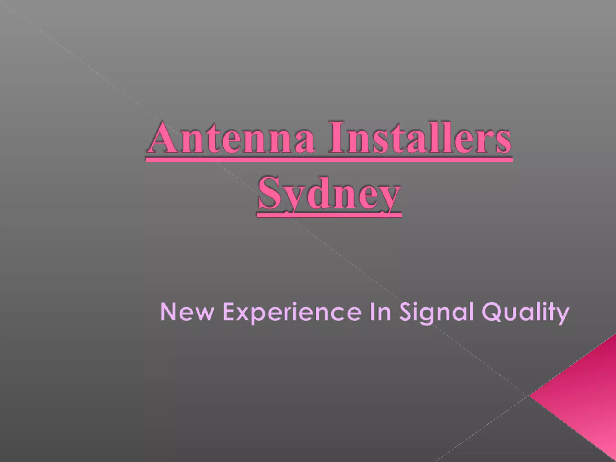 Antenna Installers Sydney | PPT