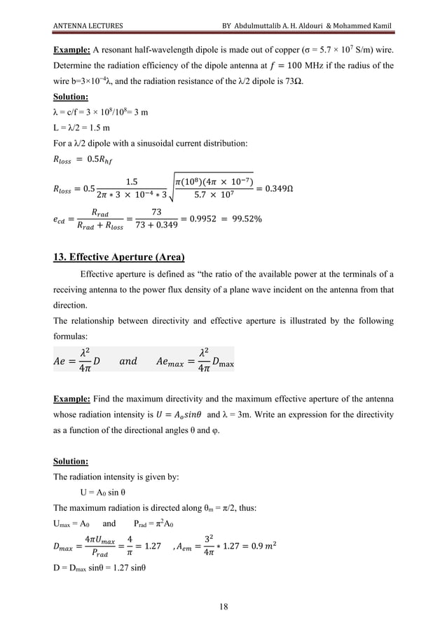 Antenna Lecture course CHapter one 1.pdf | Physics | Science