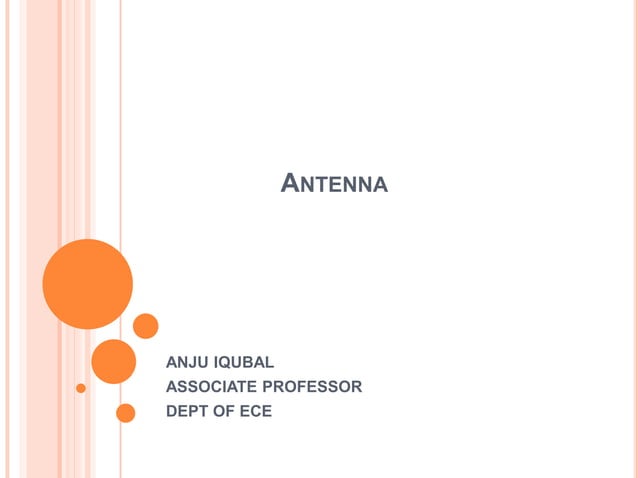 ANTENNA PARAMETERS.pptx | Geography | Science