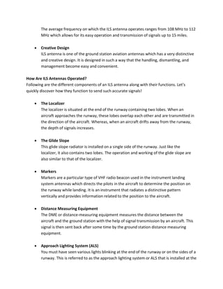All About Instrument Landing Systems Antennas | PDF