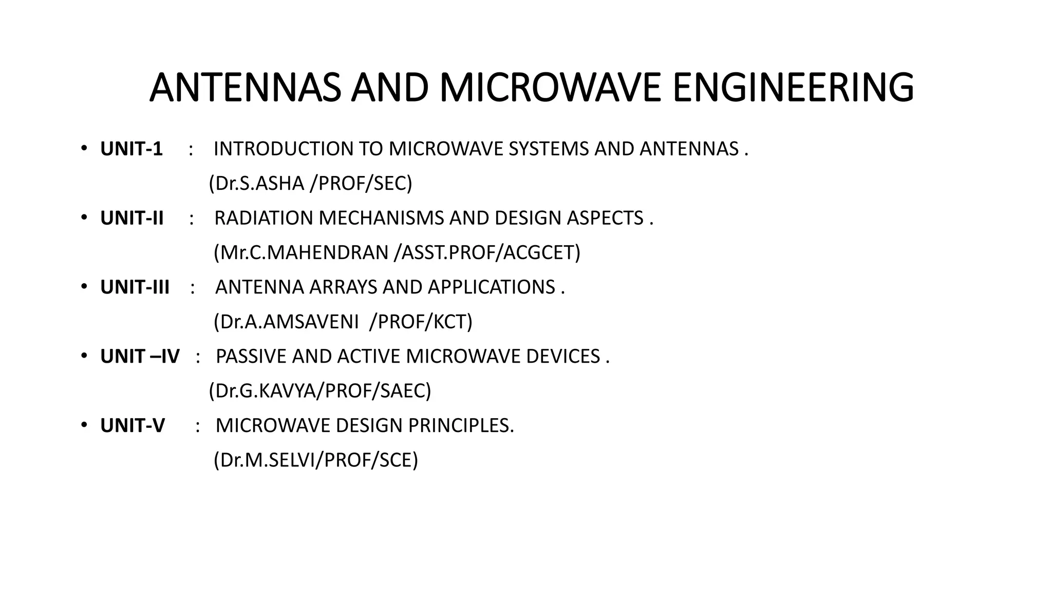 Antenna ppt unit1 | PPTX