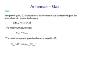 Antennas Basic Parameters and Theory Techniquyes | PPT