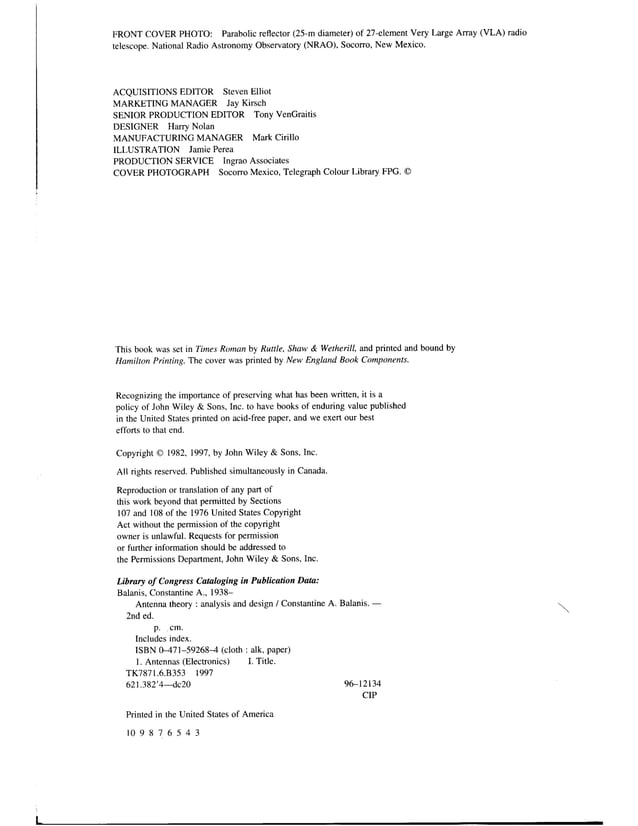 Antenna theory constantine a. balanis | PDF