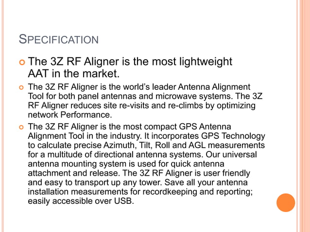 Antenna alignment tool | PPT