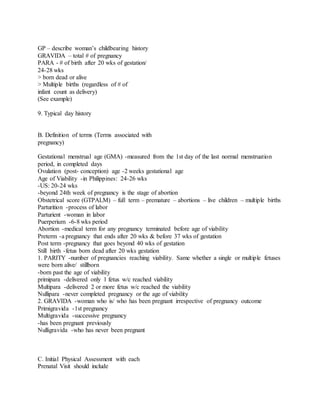 Antepartal nursing assessment | DOCX