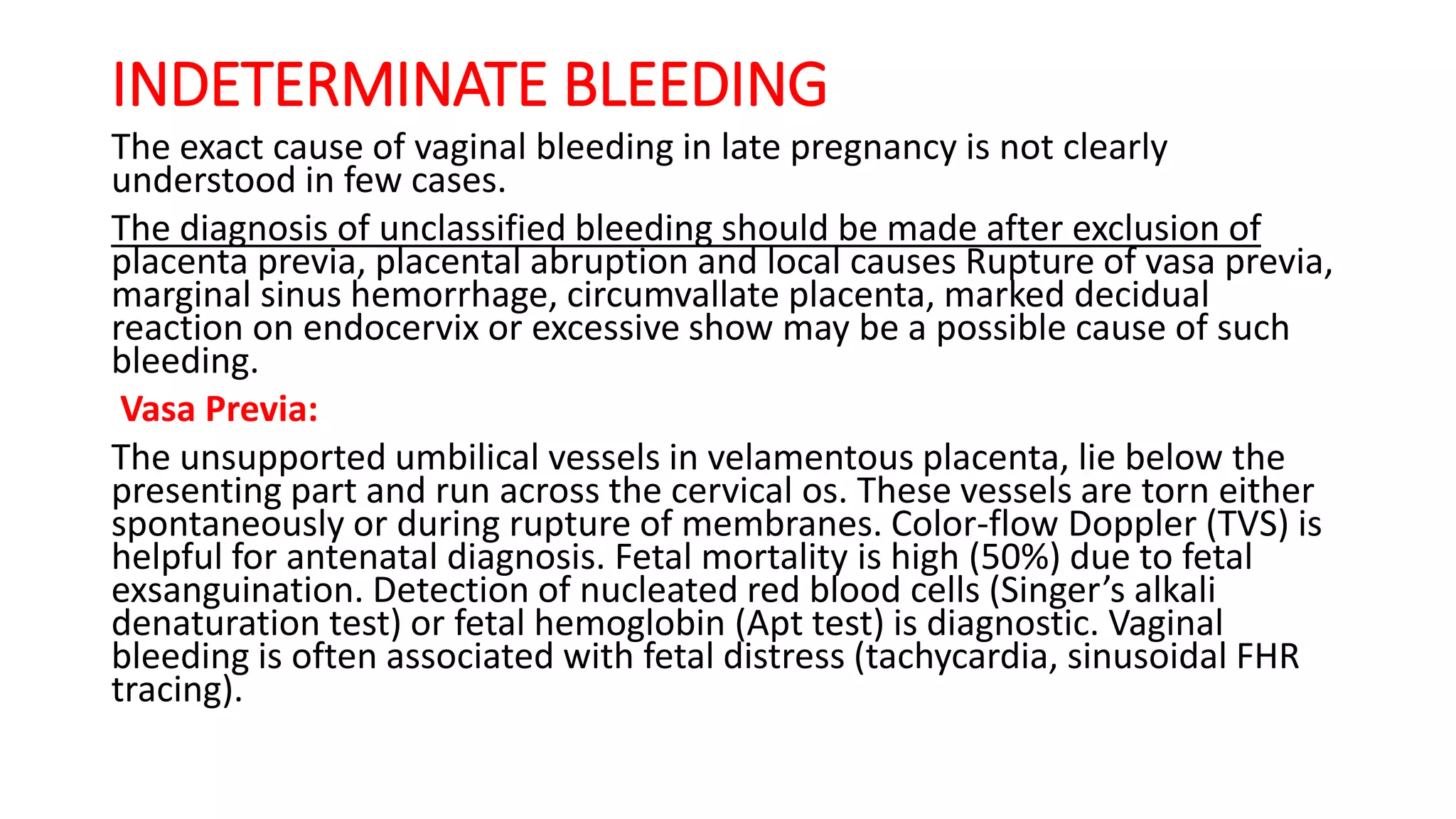 Antepartum BLEEDING | PPTX | Pregnancy | Reproductive Health