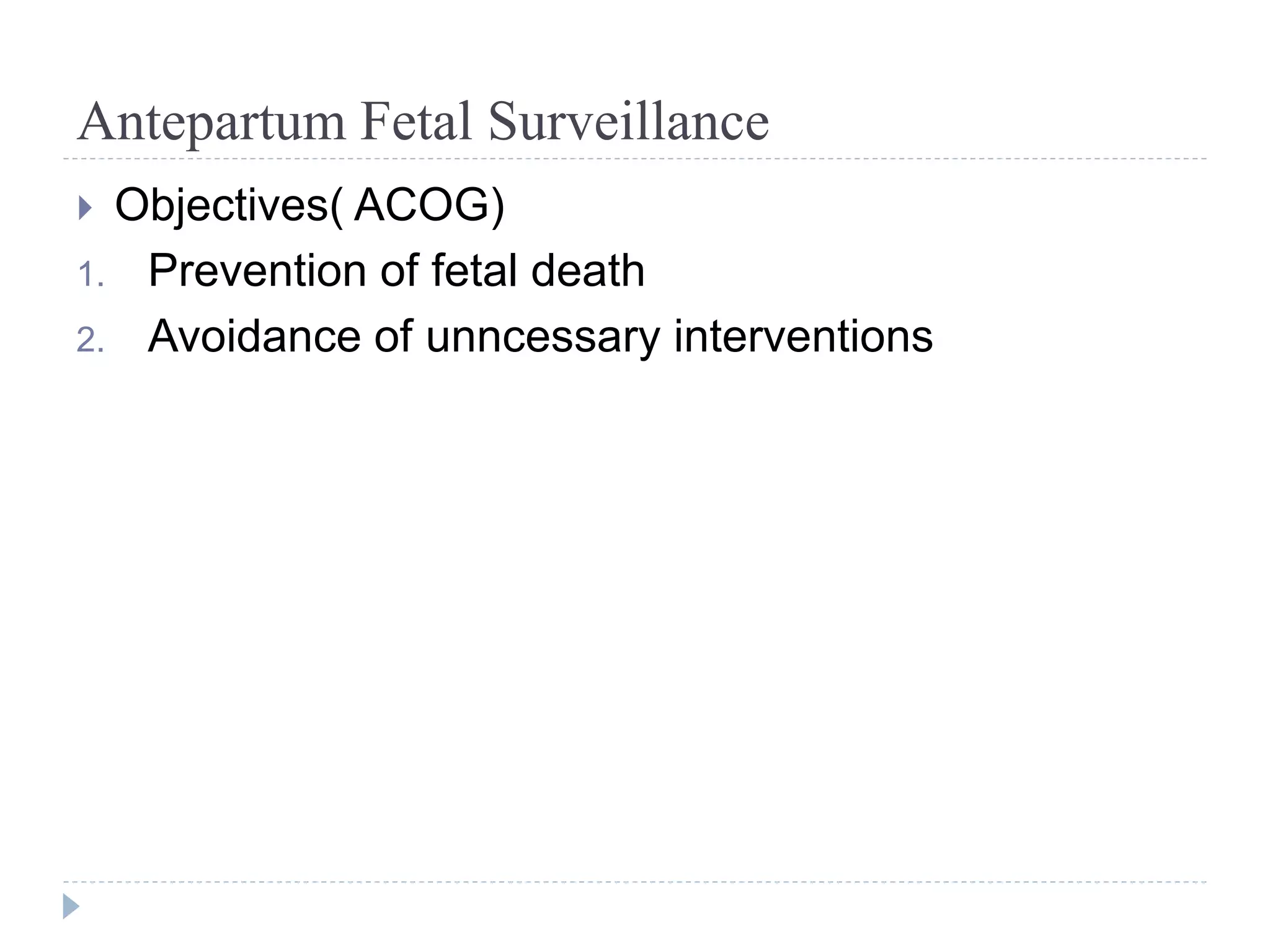 Antepartum fetal assessment | PPTX