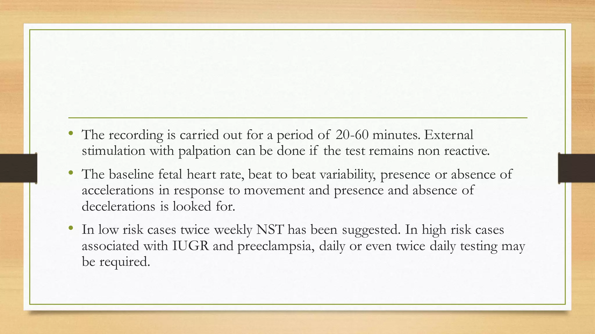 Antepartum fetal surveillance | PDF