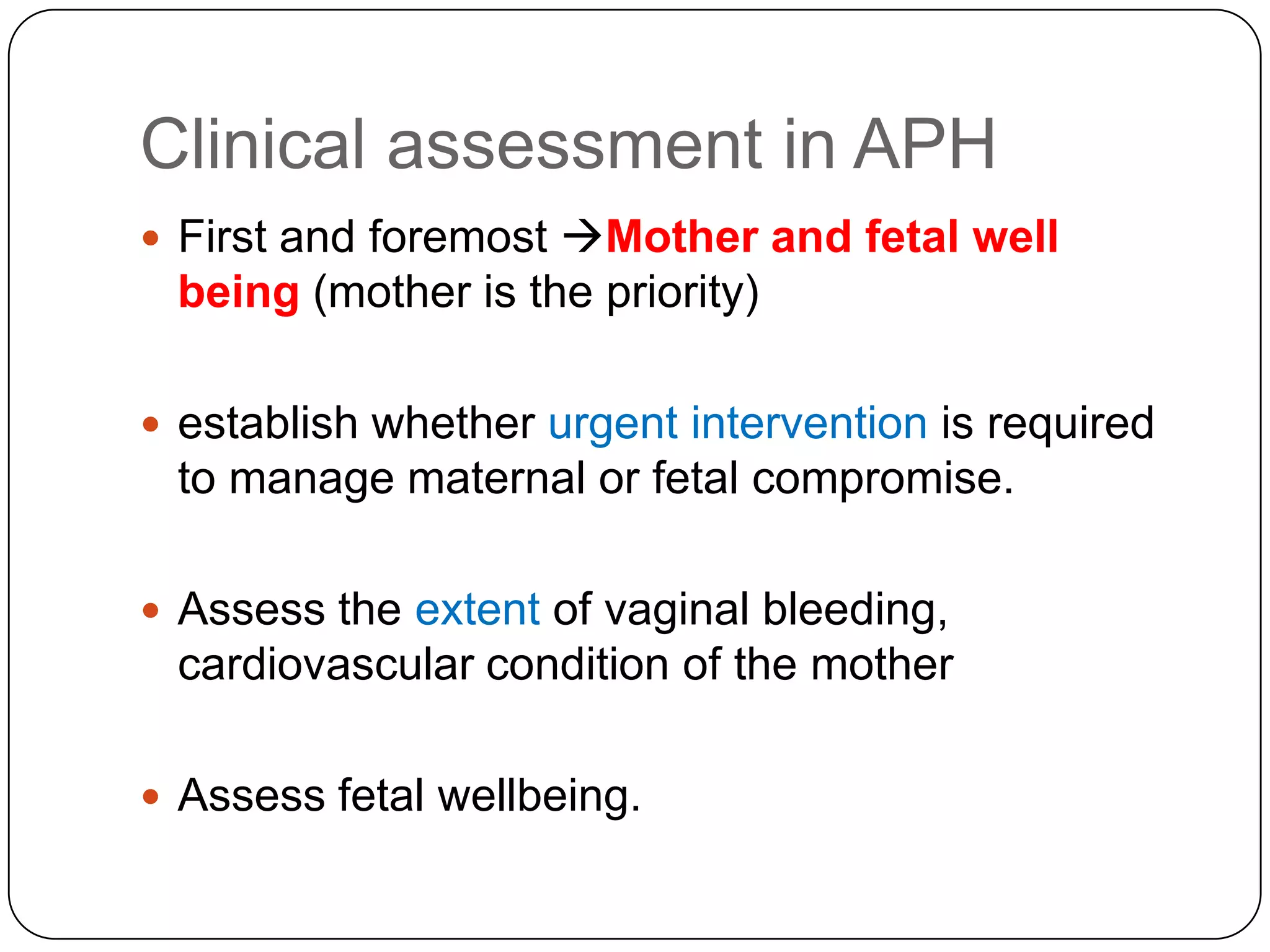 Antepartum haemorrhage | PPT