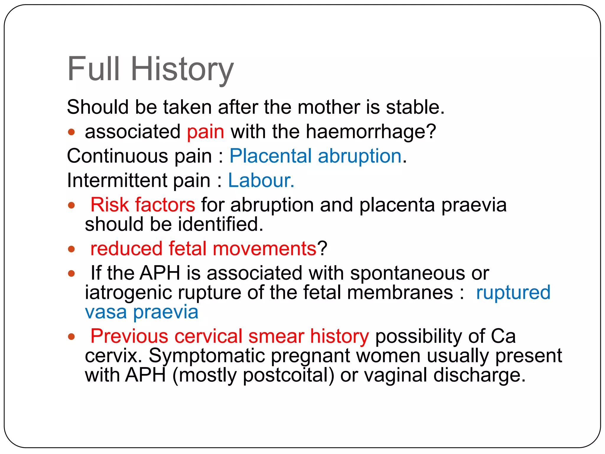 Antepartum haemorrhage | PPT