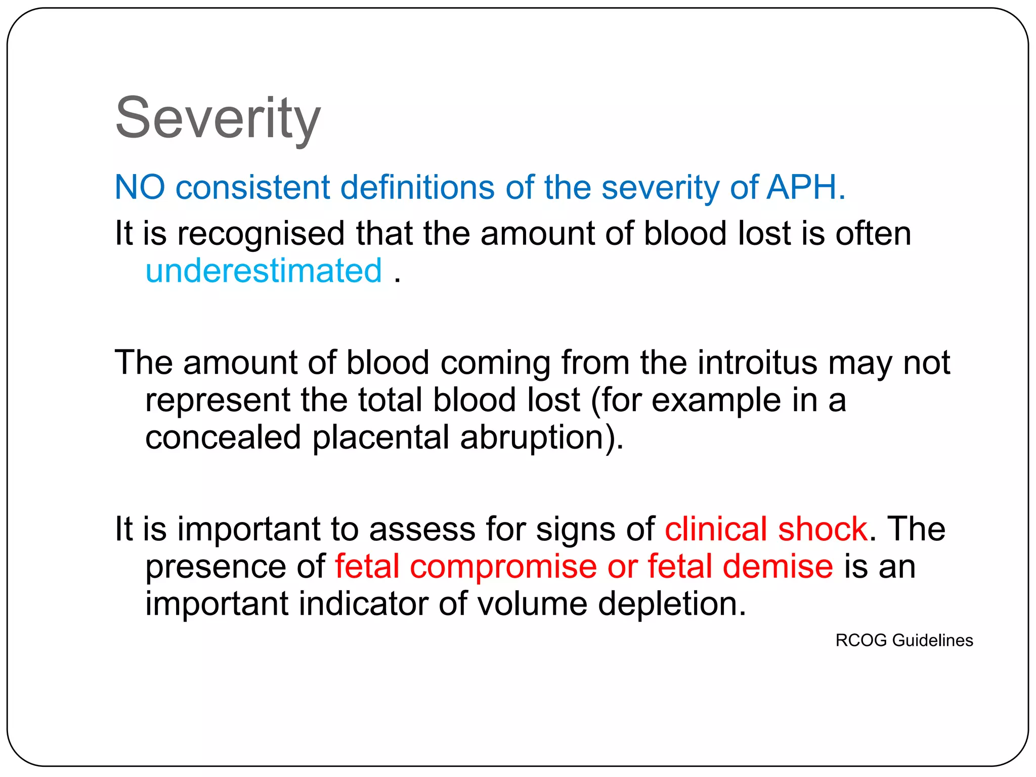 Antepartum haemorrhage | PPT