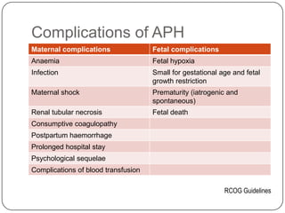 Antepartum haemorrhage | PPT