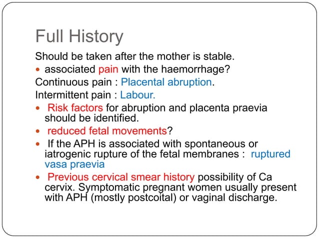 Antepartum haemorrhage | PPT