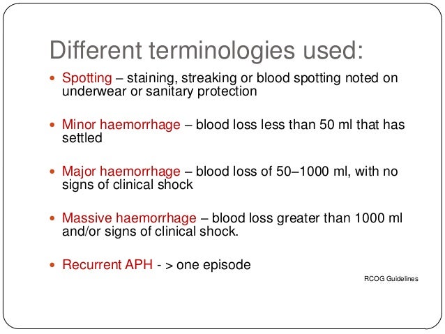 Antepartum haemorrhage