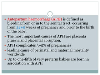 Antepartum haemorrhage | PPTX