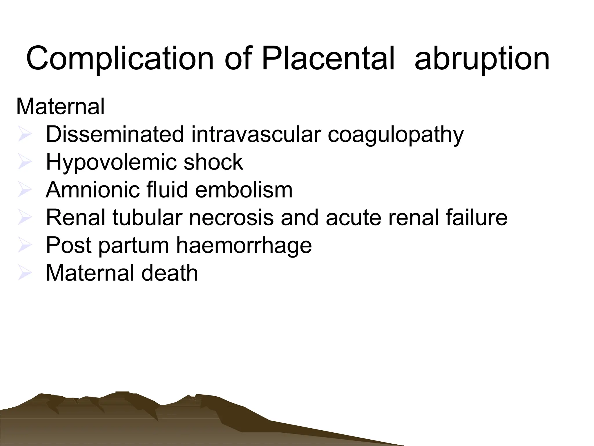 Antepartum haemorrhage, placenta previa and abruptio placentae | PPTX