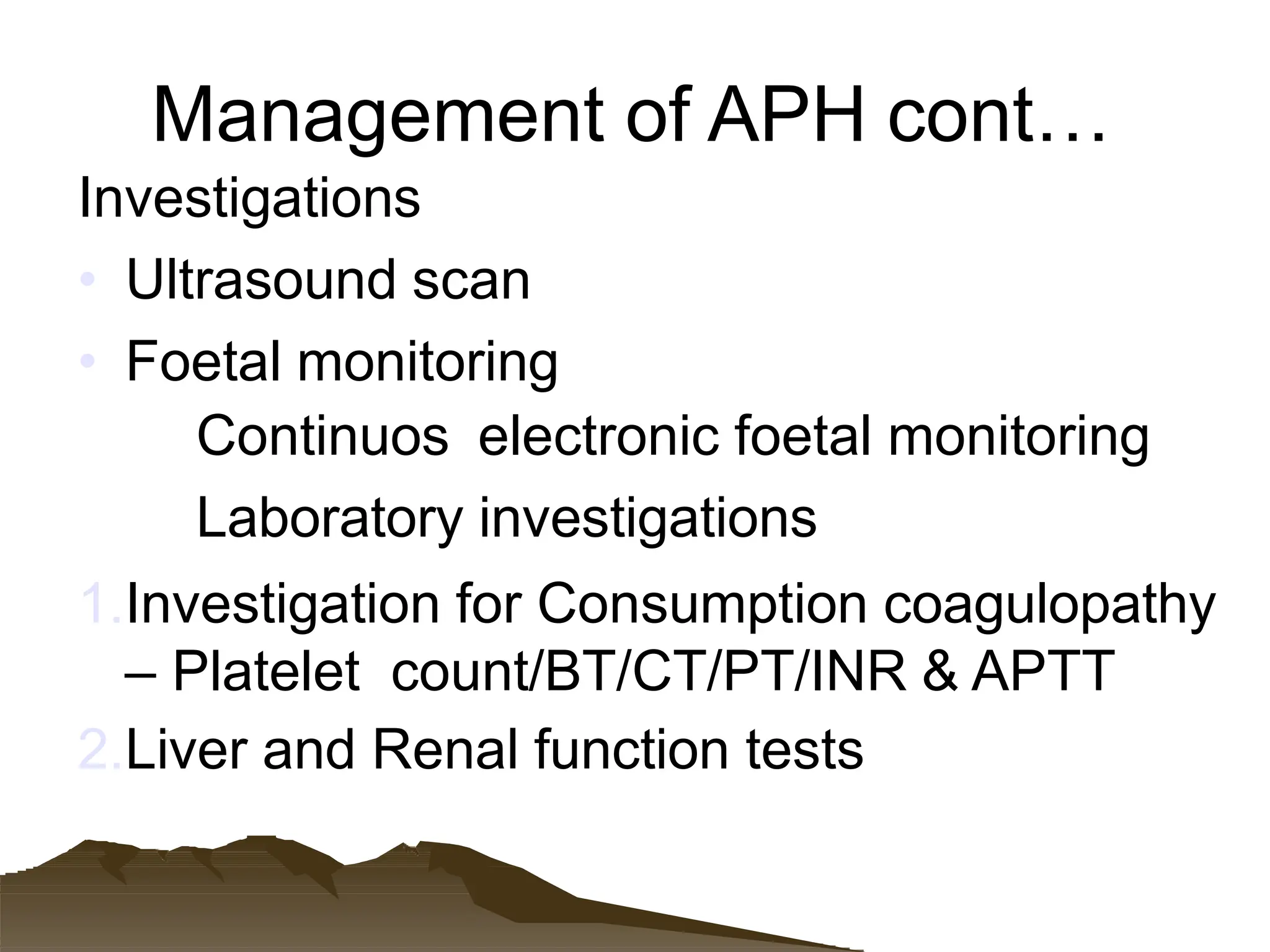 Antepartum haemorrhage, placenta previa and abruptio placentae | PPTX