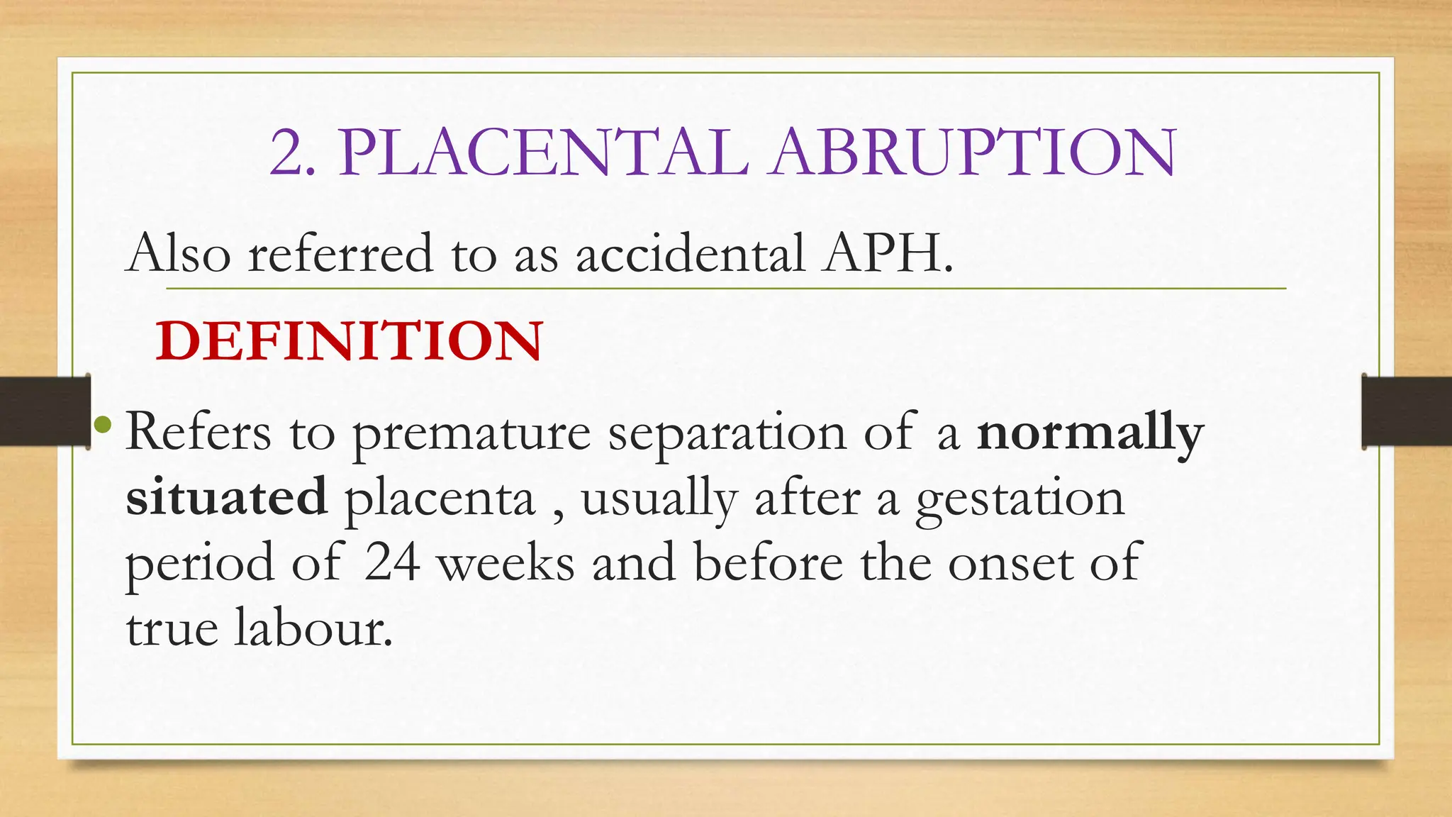 ANTEPARTUM HAEMORRHAGE (APH).pptx | Pregnancy | Reproductive Health
