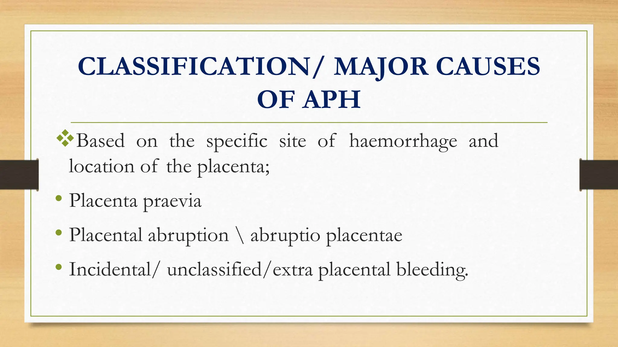 ANTEPARTUM HAEMORRHAGE (APH).pptx | Pregnancy | Reproductive Health