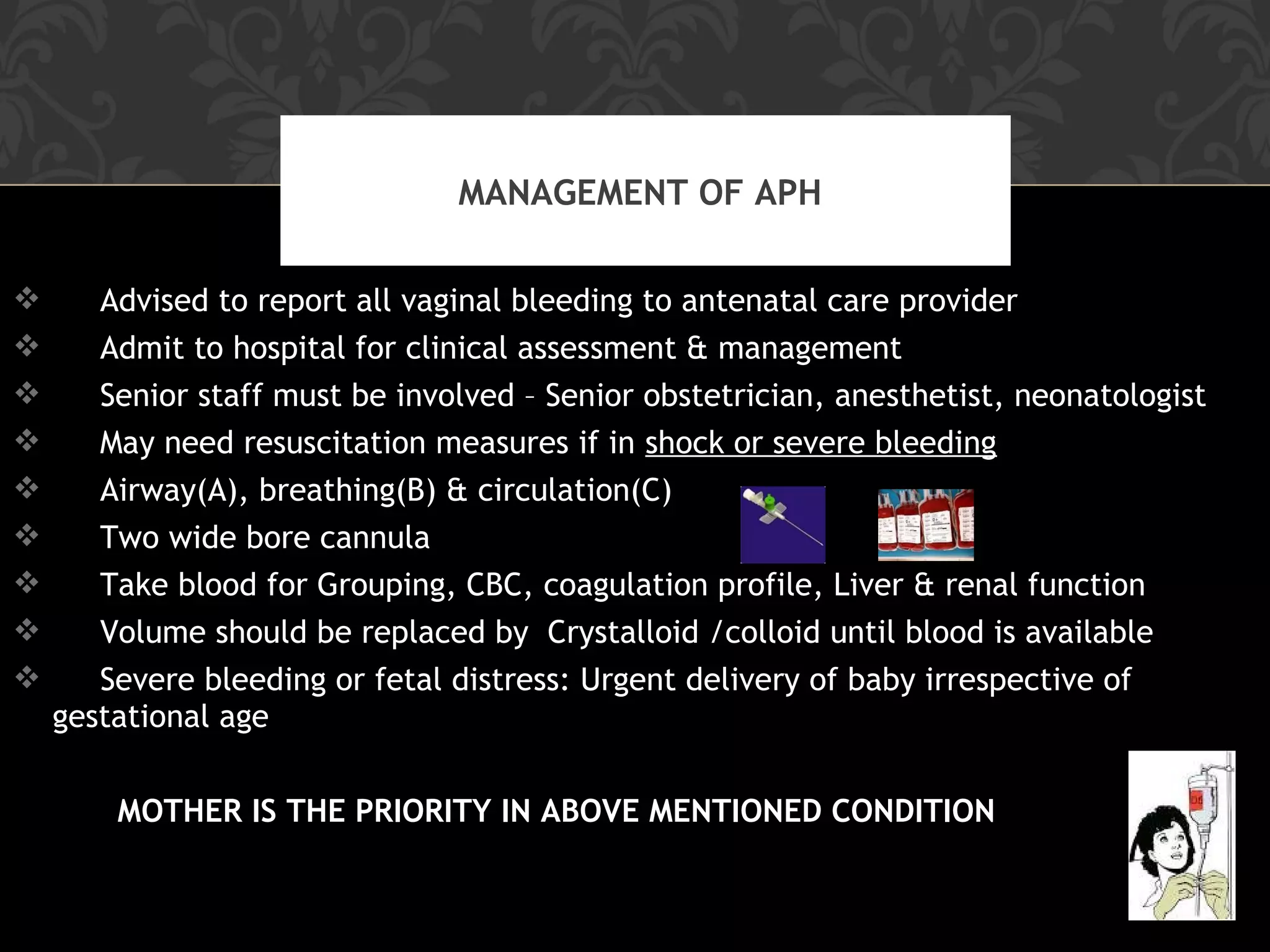 Antepartum hemorrhage | PPT