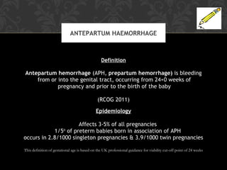 Antepartum hemorrhage | PPT