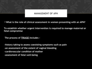 Antepartum hemorrhage | PPT