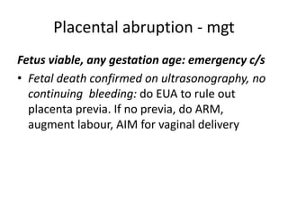 Antepartum hemorrhage | PPTX