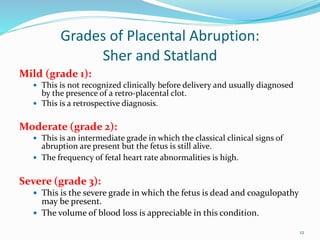 Antepartum hemorrhage prerit (2) | PPTX