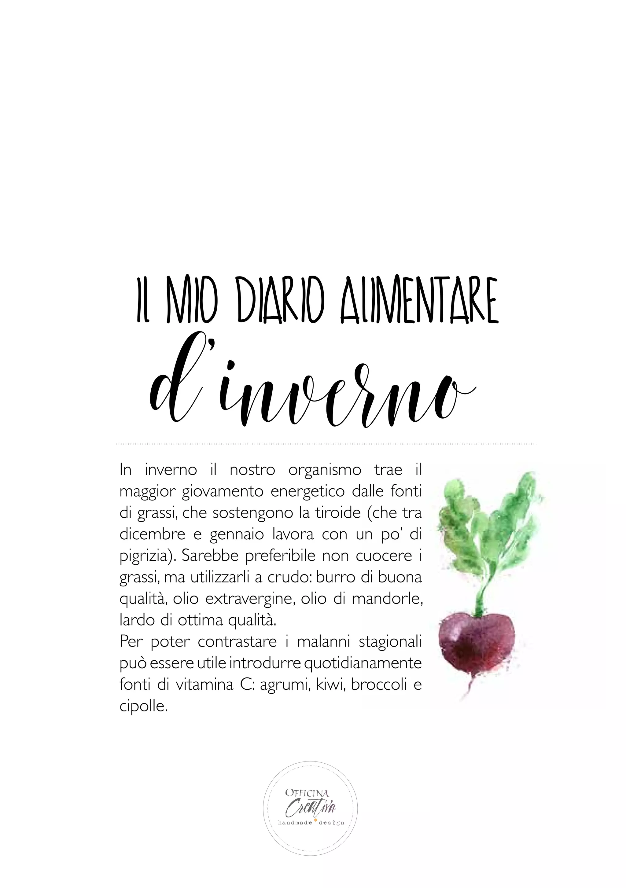 Anteprima Diario alimentare d'inverno | PDF