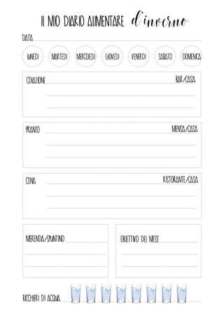 Anteprima Diario alimentare d'inverno | PDF